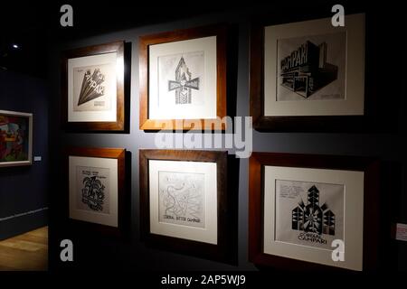 Exhibition of works by Fortunato Depero, painter, sculptor, industrial ...