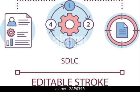 SDLC system software development life cycle Stock Vector Image & Art ...