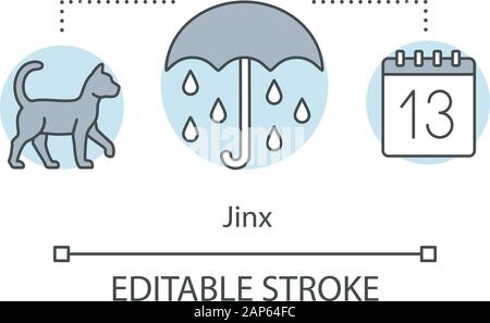 Jinx concept icon. Magic and superstition idea thin line illustration ...