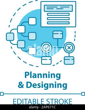 Designing system turquoise concept icon Stock Vector Image & Art - Alamy