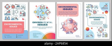 Environmental issues brochure template. Flyer, booklet, leaflet print ...