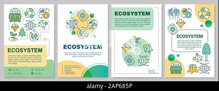 Ecosystem brochure template. Flyer, booklet, leaflet print, cover ...