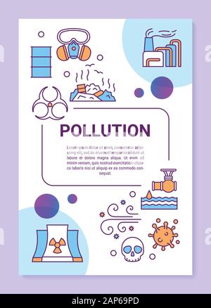 Pollution brochure template. Environmental damage. Flyer, booklet ...