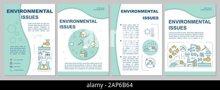 Environmental issues brochure template. Eco problems. Flyer, booklet ...
