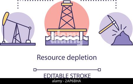 Oil depletion concept icon Stock Vector Image & Art - Alamy