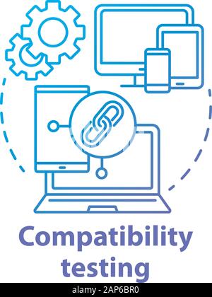 Non-functional software testing blue onboarding mobile web pages vector ...