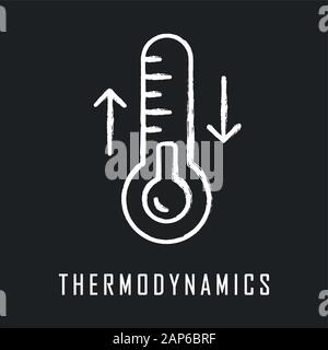 Thermodynamics linear icon. Temperature fluctuations. Thermal effects ...