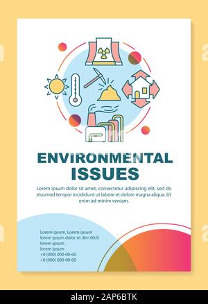 Environmental issues brochure template layout. Save planet. Environment ...