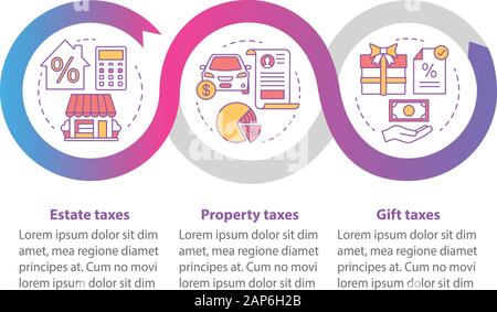 US Taxes types vector infographic template. Income tax. Business ...