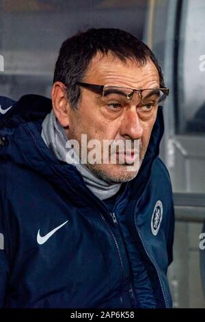 Kiev - Mar 14, 2019: Maurizio Sarri, the head coach. Dynamo Kyiv ...