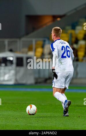 Kiev - Mar 14, 2019: Mykyta Burda 26. Dynamo Kyiv - Chelsea London ...