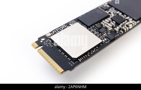 Hard disk SSD m2 on the motherboard background Stock Photo: 223527653 ...
