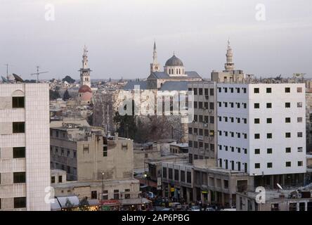 Syrian Arab Republic. Damascus. Aspect of the city at sunset. Photo ...