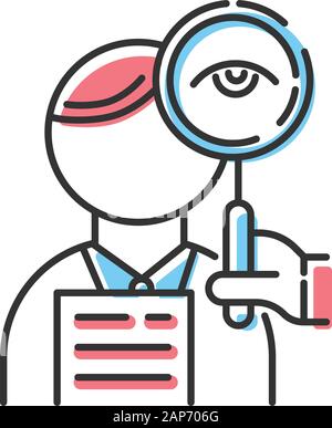 Professional proofreading service color icon. Text editing, mistake correction. Document quality ...