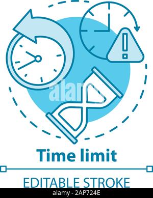 Time limit concept icon. Game timer idea thin line illustration ...