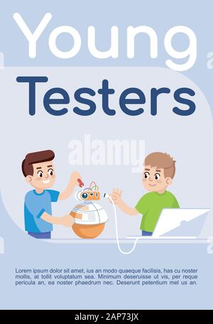 Robotics science brochure template. Cybernetics courses. Flyer, booklet ...