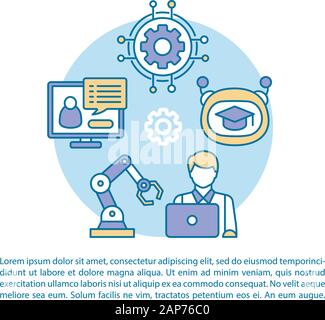Robotics courses brochure template. Machine learning. Flyer, booklet ...