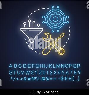 Service orchestration concept icon. Software development idea thin line ...