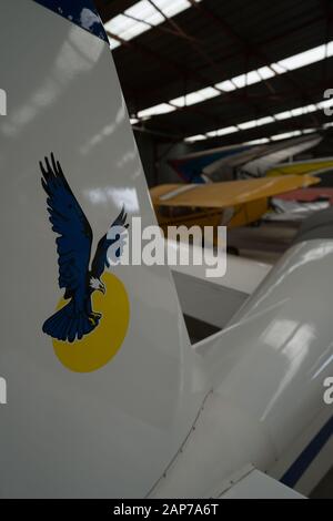 Microlight Ultralight aircraft blue eagle Stock Photo - Alamy