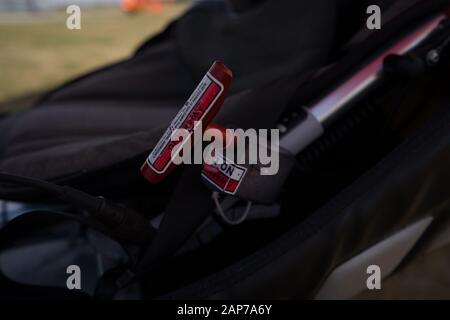 Microlight Ultralight aircraft safety parachute Stock Photo - Alamy
