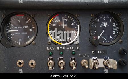 Microlight Ultralight aircraft instrument panel Stock Photo - Alamy