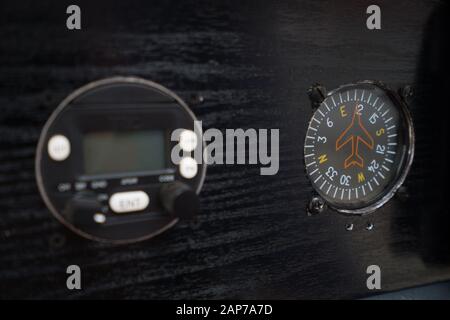 Microlight Ultralight aircraft instrument panel Stock Photo - Alamy