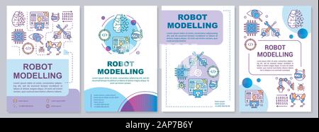 Robot modelling brochure template. Engineering and robotization. Flyer ...