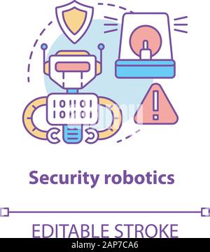 guarding line icon, outline symbol, vector illustration, concept sign ...