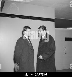 Arrival Russian footballers at Schiphol Airport. Goalkeeper Lev Yashin ...