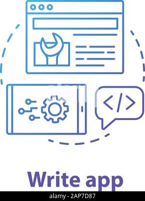 Service orchestration concept icon. Software development idea thin line ...