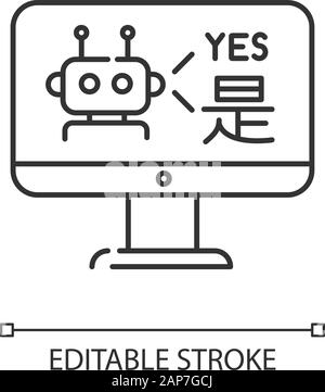 Robot translator of foreign language isolated on white background. Ai ...