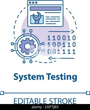 Perfomance testing concept icon. Software development idea thin line ...