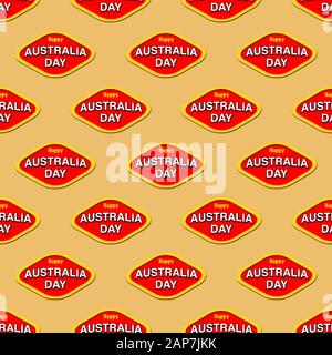 Australia Day in shape of vegemite logo on coloured background in a ...