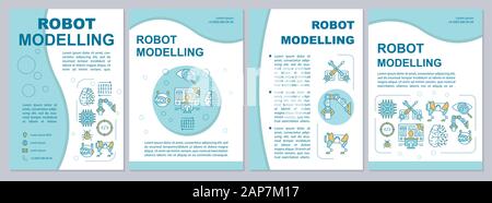 Robot modelling brochure template. Artificial intelligence. Flyer ...