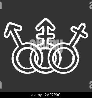 Transgender people equality linear icon. Female, male rights. Trans ...