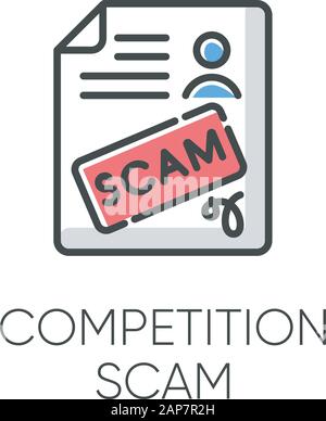 Advance fee fraud concept icon. Financial scam idea thin line ...