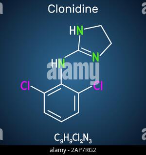 Clonidine molecule. It is useful for the treatment of hypertension ...