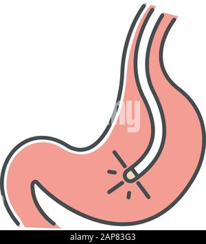 Endoscopy logo icon. Stomach gastroscopy cartoon gastritis medicine ...