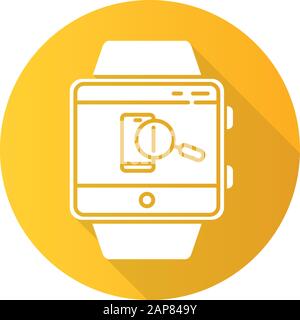 Find phone smartwatch function glyph icon. Silhouette symbol. Showing ...