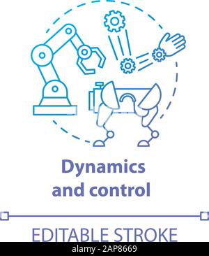 Robotics motion system concept icon. Dynamic robotic system. Multi ...