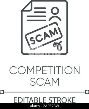 Advance fee fraud concept icon. Financial scam idea thin line ...
