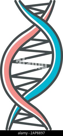 Left-handed DNA helix icon. Z-DNA. Deoxyribonucleic, nucleic acid ...