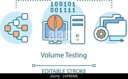 Unit testing concept icon. Software development stage idea thin line ...