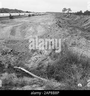 bronbemaling, main gas transport pipes, slots, draglines, embankments ...