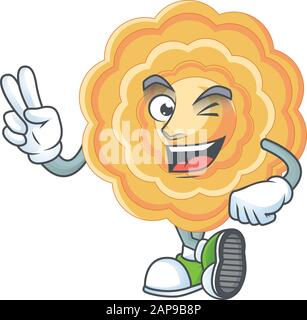 Chinese mooncake mascot cartoon design with ice cream Stock Vector ...