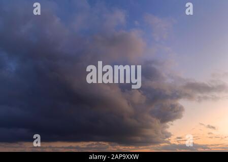 Rain cloud (Nimbostratus) in the evening, Bavaria, Germany Stock Photo ...