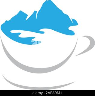 Extreme tourism tea mug icon cartoon vector. Adventure activity. Nature ...
