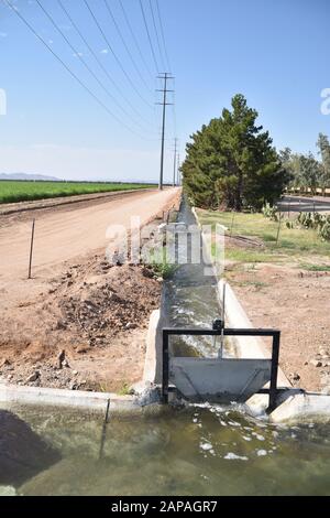 Arizona’s agriculture irrigation canal systems Stock Photo - Alamy