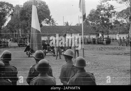 Swearing. Knil troops are in office. Three soldiers are standing by a ...