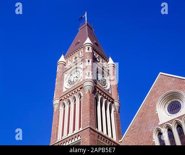 Perth: Historic Perth Town Hall and clock tower with backdrop of modern ...